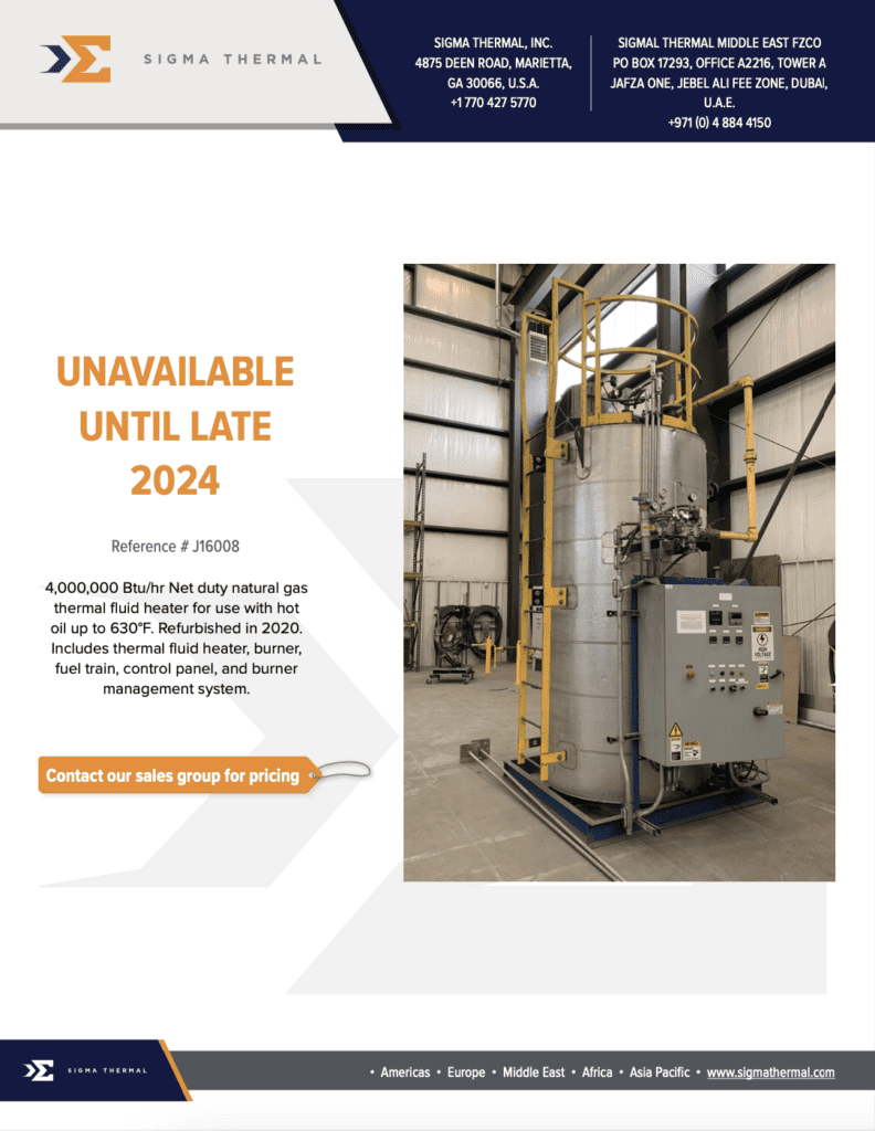 Refurbished Heaters - Sigma Thermal